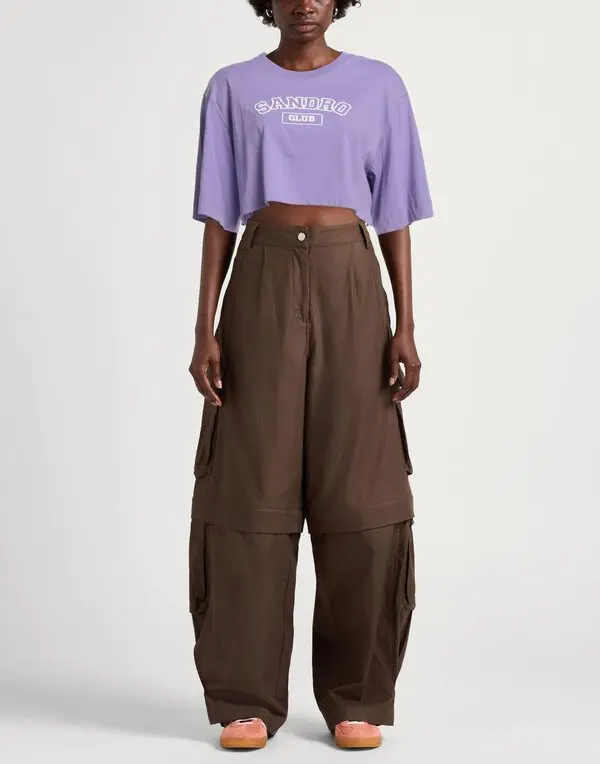 Sandro Cropped Jersey T-shirt