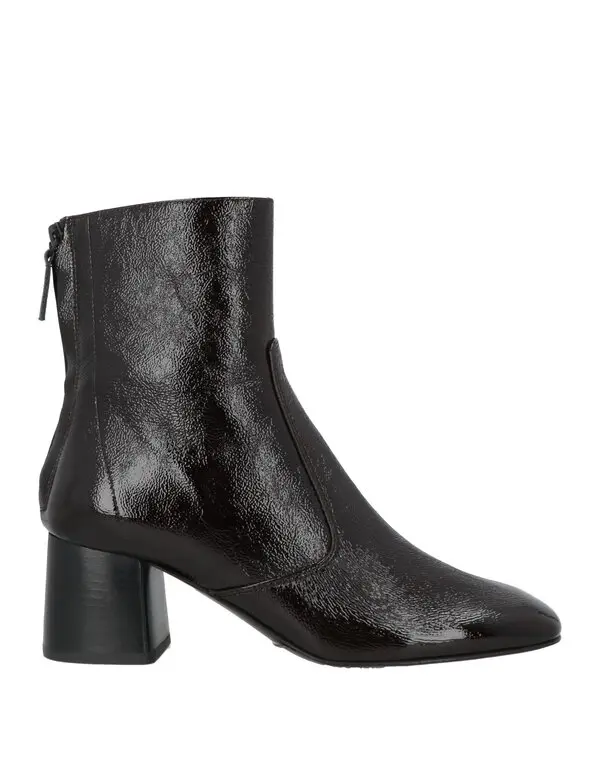 Sandro Glossed-leather Ankle Boots