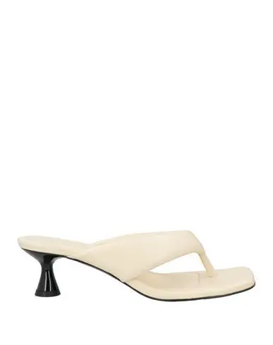 Sandro Leather Thong Sandals - Ivory