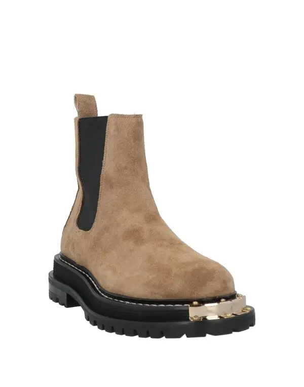 Sandro Leather Chelsea Boots - Beige