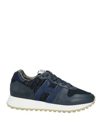 Hogan Leather And Textile Low-top Sneakers - Blue