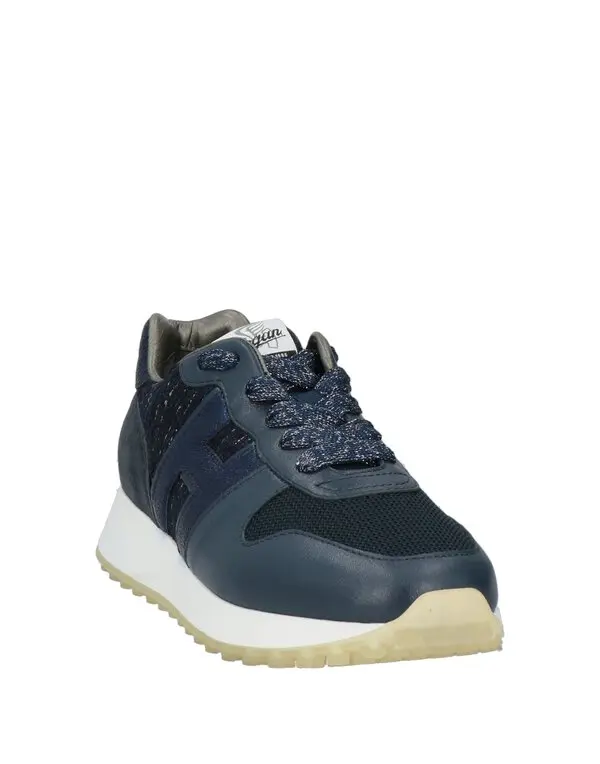 Hogan Leather And Textile Low-top Sneakers - Blue