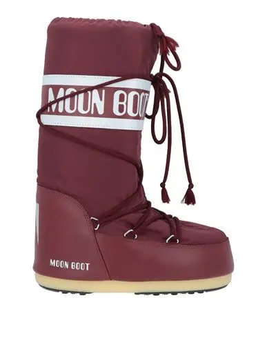 Moon Boot Mb Icon Nylon Boot Burgundy Size Polyamide, Pvc Polyvinyl Chloride - Red