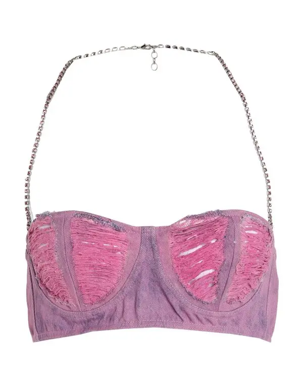Gcds Distressed Strapless Top