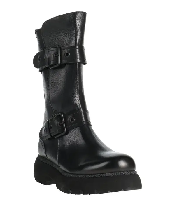 CALPIERRE Leather Biker Ankle Boots