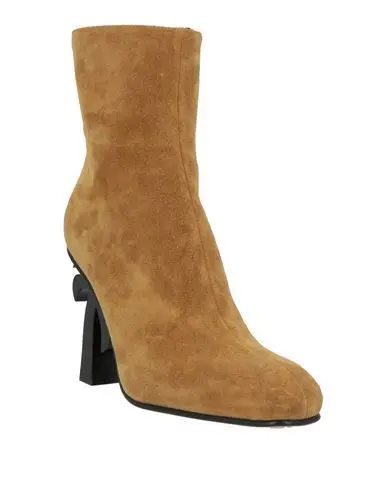 Palm Angels Suede Ankle Boots With Sculptural Heel - Yellow