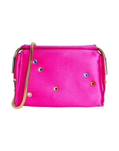 Marni Cross-body Bag In Viscose, Silk, And Brass - Pink