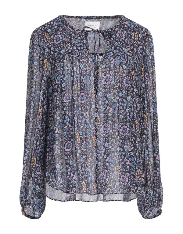 MARANT ETOILE Dark Floral Print Viscose Blouse