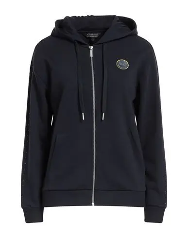 Armani Exchange Cotton And Polyester Blend Sweatshirt With Crystal Embellishments
