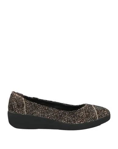 Fitflop Leather Ballet Flats - Black