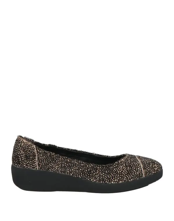 Fitflop Leather Ballet Flats - Black