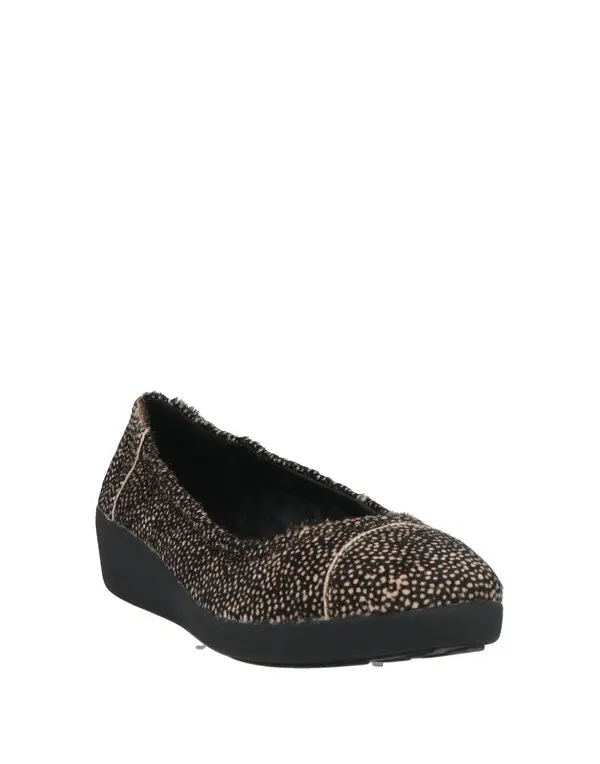 Fitflop Leather Ballet Flats - Black