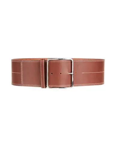 Liviana Conti Leather Corset Belt - Chocolate Brown