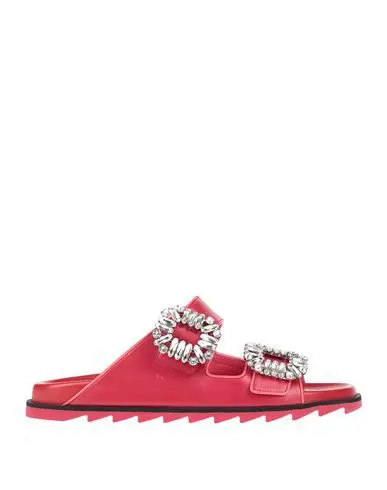 ROGER VIVIER Sandals In Soft Leather - Red