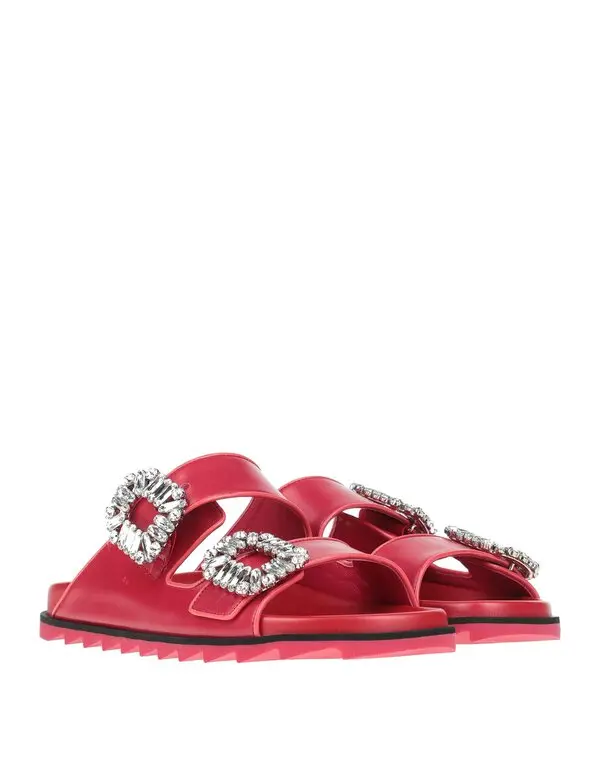 ROGER VIVIER Sandals In Soft Leather - Red