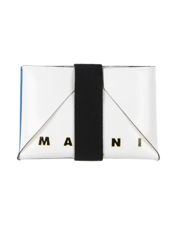 Marni Cardholder Polyester, Rubber - White