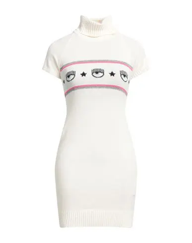 CHIARA FERRAGNI Intarsia-knit Mini Dress - Ivory