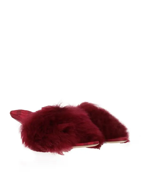 Burberry Shearling Sandals - Red