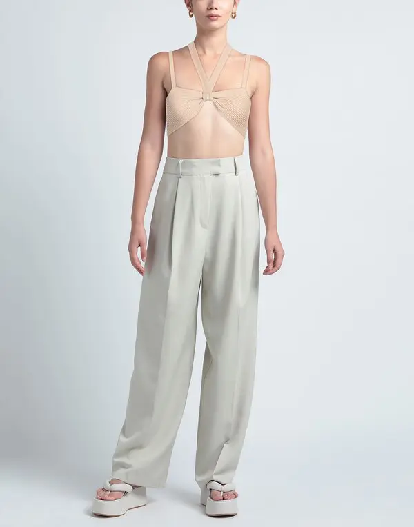 VICOLO Knit Crop Top - Beige