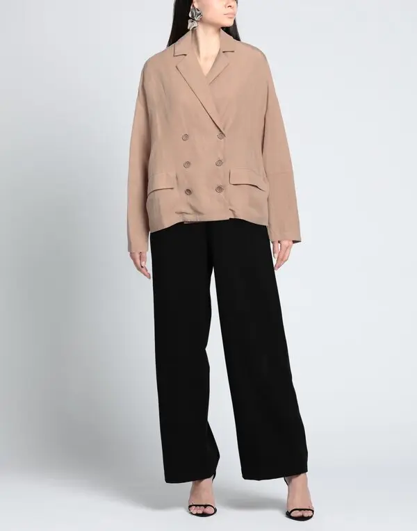 MANILA GRACE Lyocell And Linen Blazer