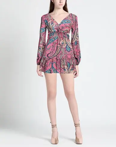 Anjuna Paisley Print V-neck Long Sleeve Mini Dress