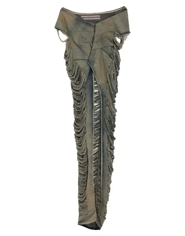 Rick Owens Denim Asymmetric Skirt