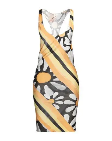 Marni Multicolor Midi Dress - Yellow