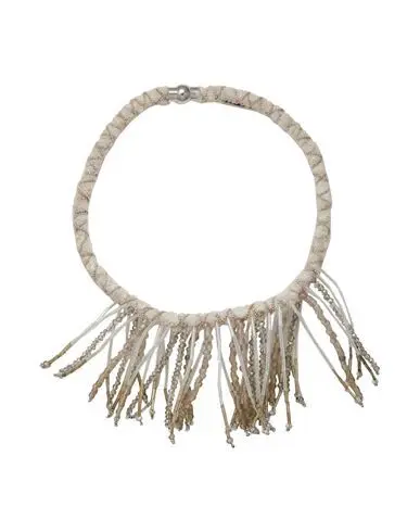 Fabiana Filippi Textile And Glass Necklace - White