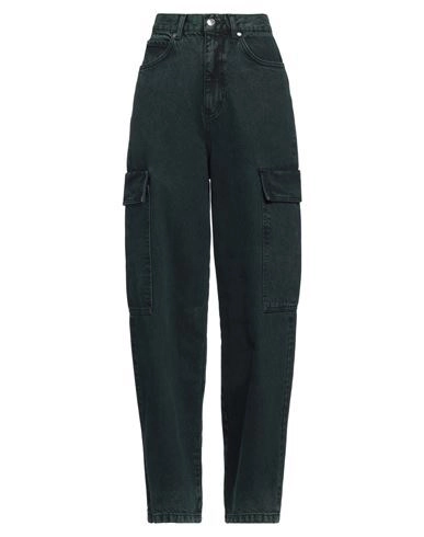 Sandro Dark Cotton Cargo Jeans - Dark Green
