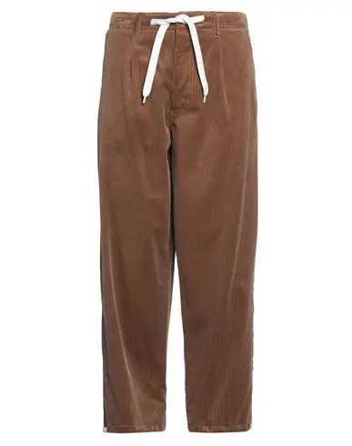 Emporio Armani Cotton Corduroy Tapered Trousers - Brown
