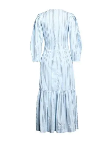 GANNI Midi Dress In Sky Organic Cotton