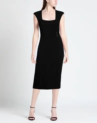 Pinko Midi Bodycon Dress With Tulle Trim