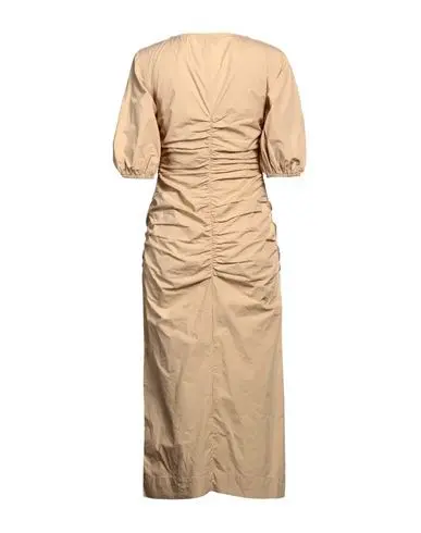 GANNI Midi Shirt Dress - Beige