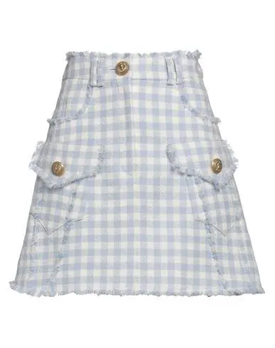 Balmain Checked Cotton Blend Mini Skirt
