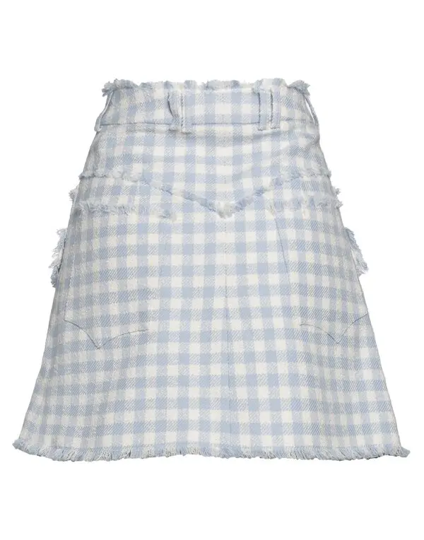 Balmain Checked Cotton Blend Mini Skirt