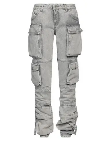 Attico Light Cotton Cargo Jeans - Grey