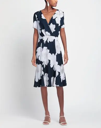MARCIANO Floral-print Midi Dress - Navy
