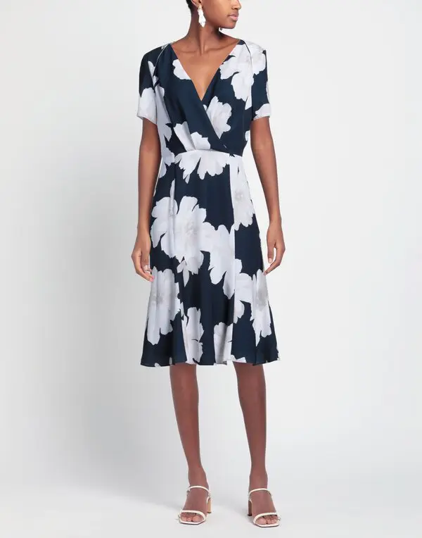 MARCIANO Floral-print Midi Dress - Navy