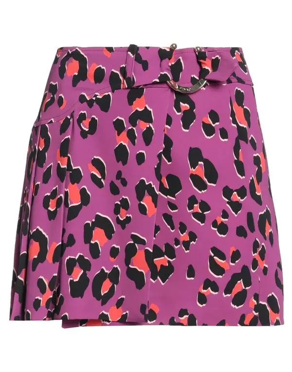 Pinko Mini Leopard-print Wrap Skirt - Purple