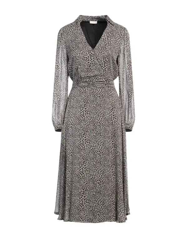 Liu Jo Leopard-print Midi Dress - Brown