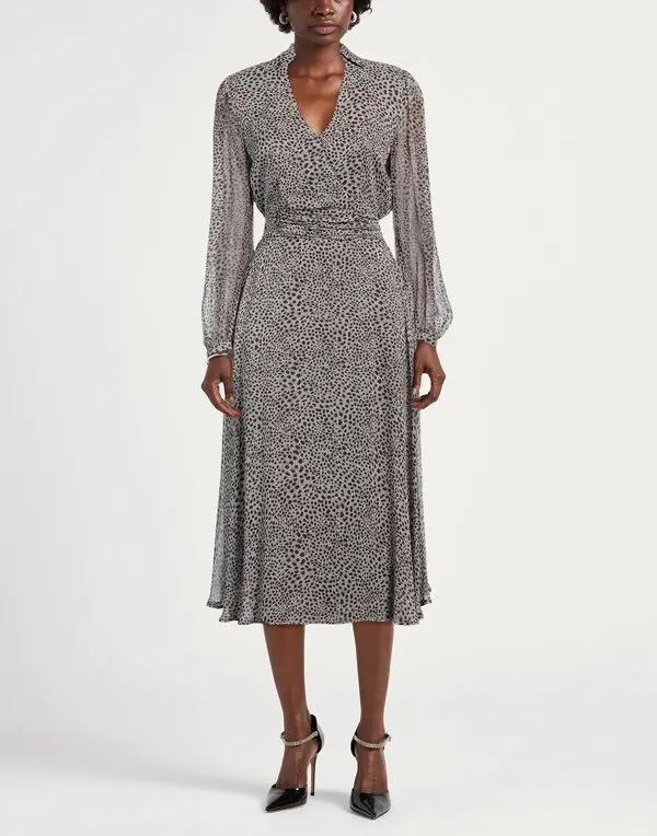 Liu Jo Leopard-print Midi Dress - Dark Brown