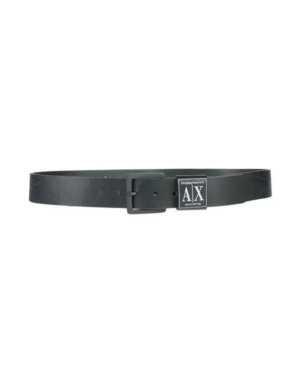 Armani Exchange Studded Laser Cut Genuine Cow Leather Belt - size Large Armani Exchange Leather Black Belts for Men for sale | eBay main image 2