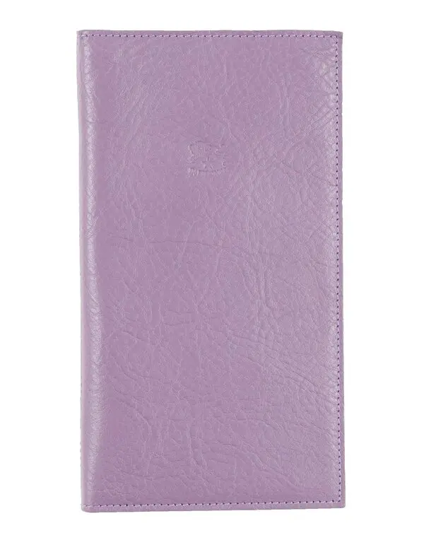 Il Bisonte Document Holder Tan Cowhide - Purple