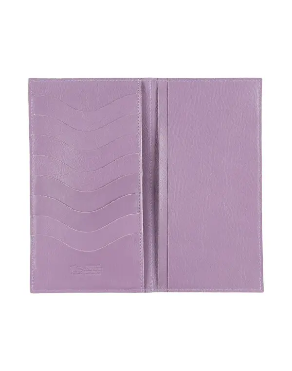 Il Bisonte Document Holder Tan Cowhide - Purple