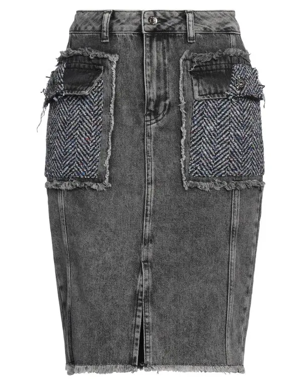 Liu Jo Denim Tweed Pencil Skirt