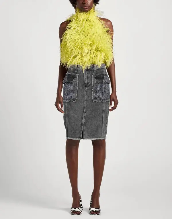 Liu Jo Denim Tweed Pencil Skirt