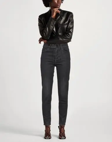 Armani Exchange Tapered Jeans With Brand Logo - Black