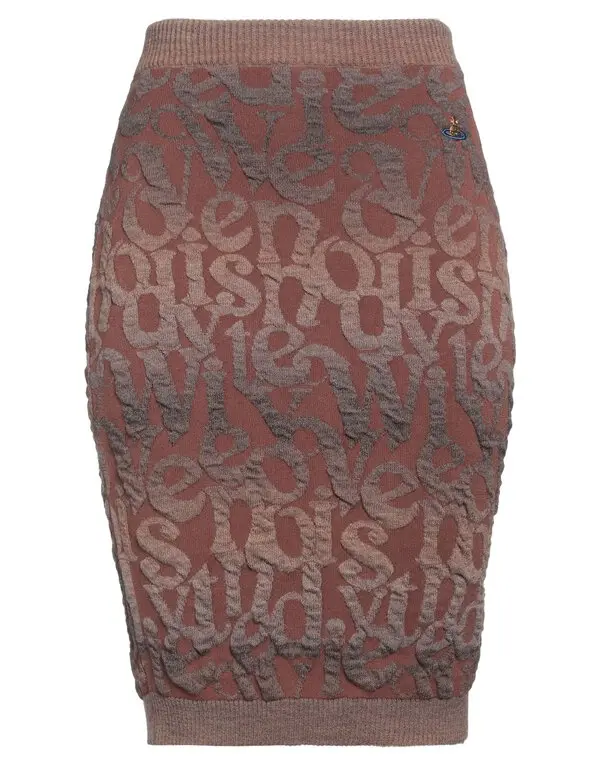VIVIENNE WESTWOOD Knitted Midi Skirt - Brown