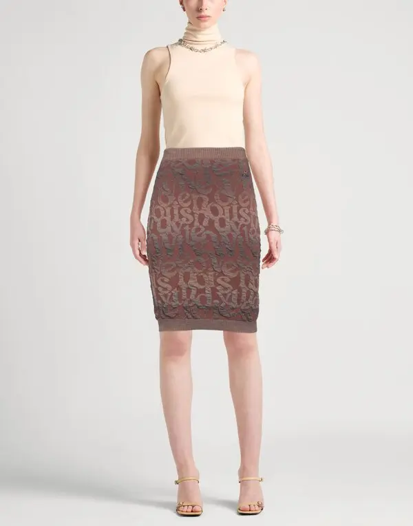 VIVIENNE WESTWOOD Knitted Midi Skirt - Brown