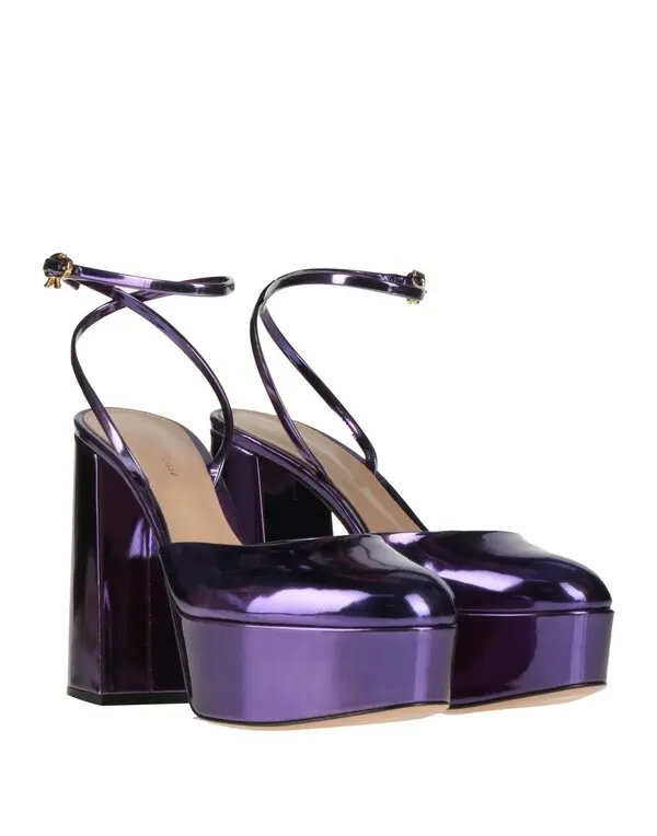 GIANVITO ROSSI Leather Pumps - Purple